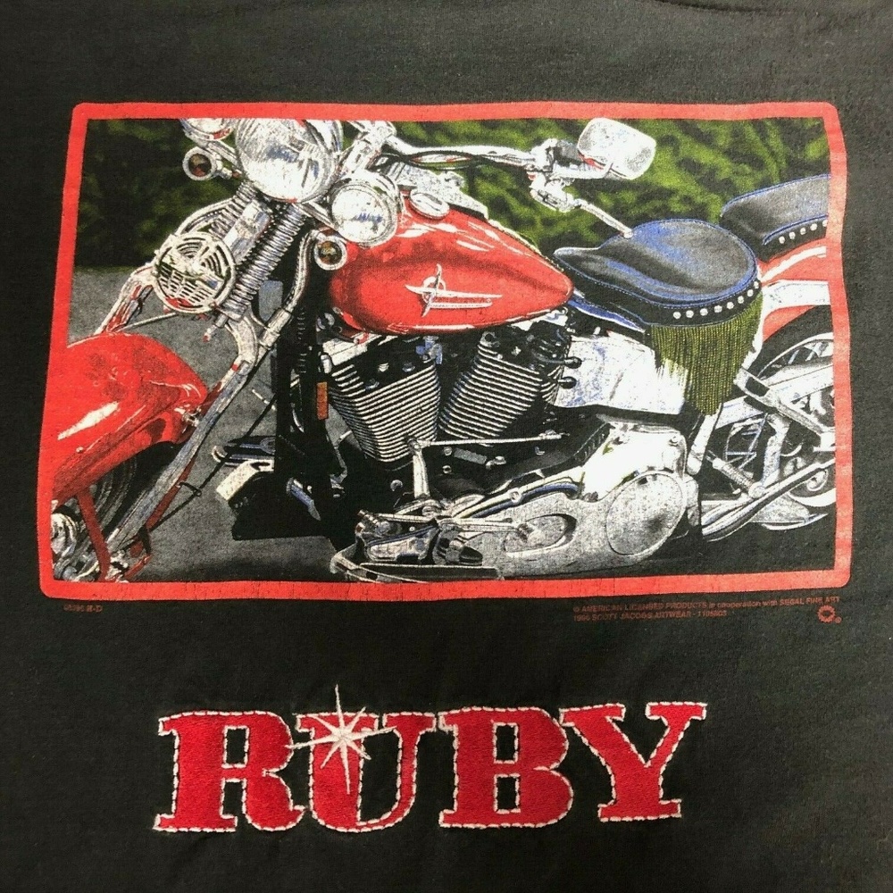 Vintage Harley Davidson Ruby Red T Shirt - Gem